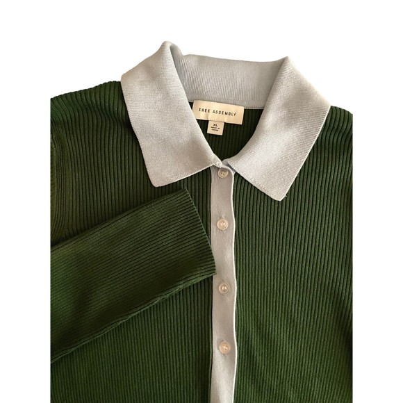 Free Assembly | Sweaters | Free Assembly Sweater 2 Button Greenblue Xl ...